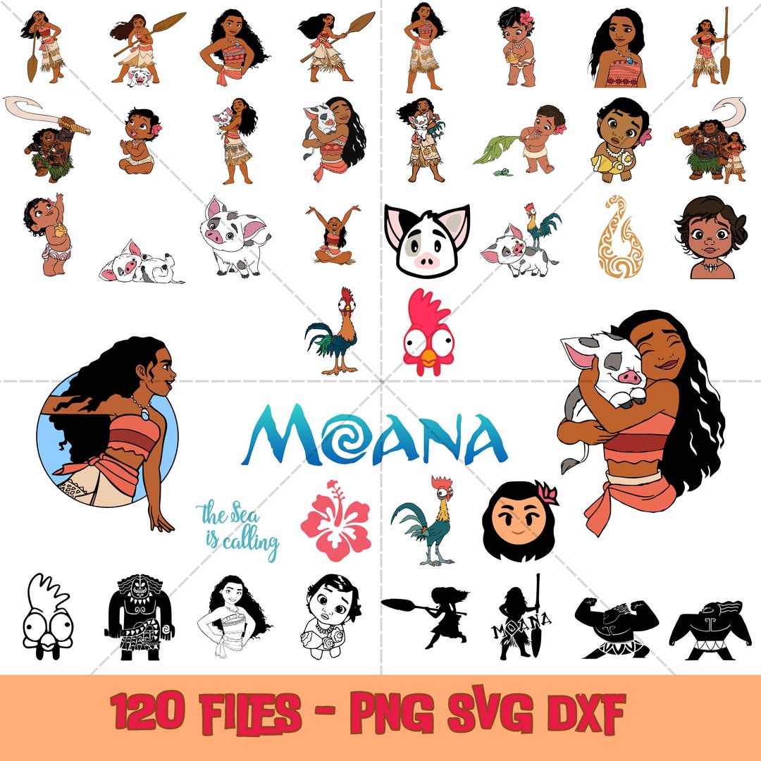 Moana Svg Bundle, Moana Clipart Bundle, Moana Svg Files for Cricut ...
