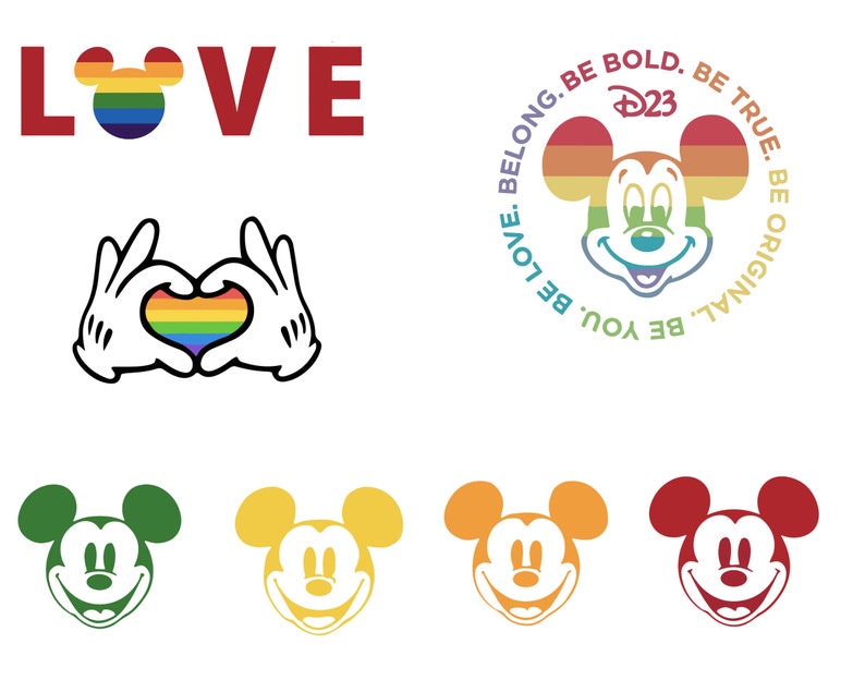Mouse Head, LGBTQ+ Pride, Digital File Download, Cut File, Layered SVG ...