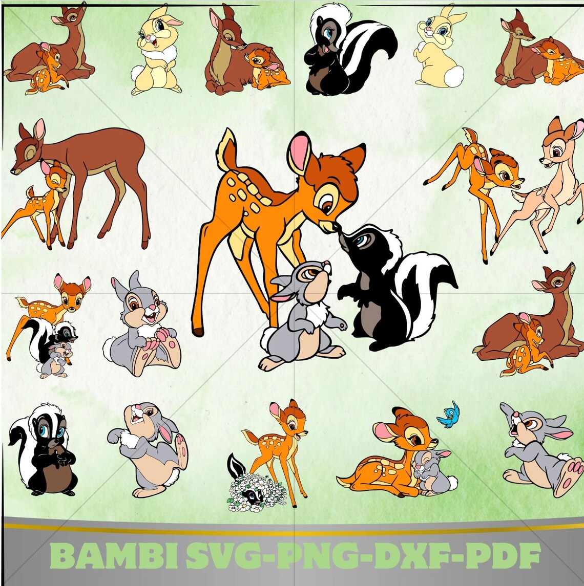 20 Bambi Svg, Bambi Png, Bambi Clipart, Deer Svg for Cricut, Digital ...