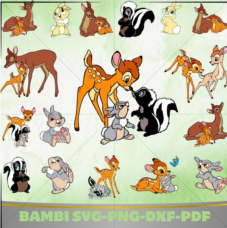 20 Bambi Svg, Bambi Png, Bambi Clipart, Deer Svg for Cricut, Digital ...