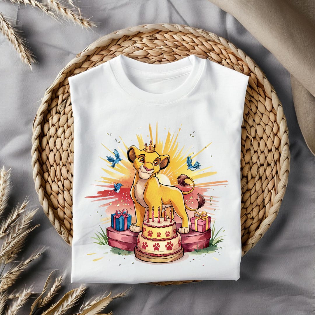 Simba Birthday PNG, Baby Lion King Digital Clipart, Jungle Animal ...