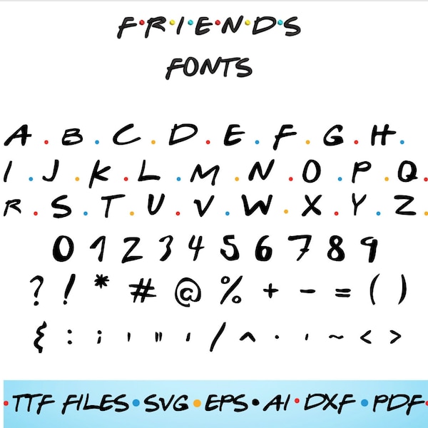 Friends Canva Font Etsy