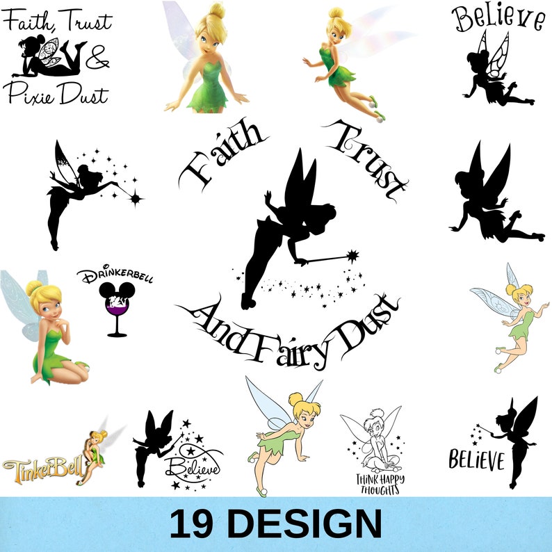Tinkerbell Svg Bundle | Tinkerbell Png | Tinkerbell Svg Cut Files ...