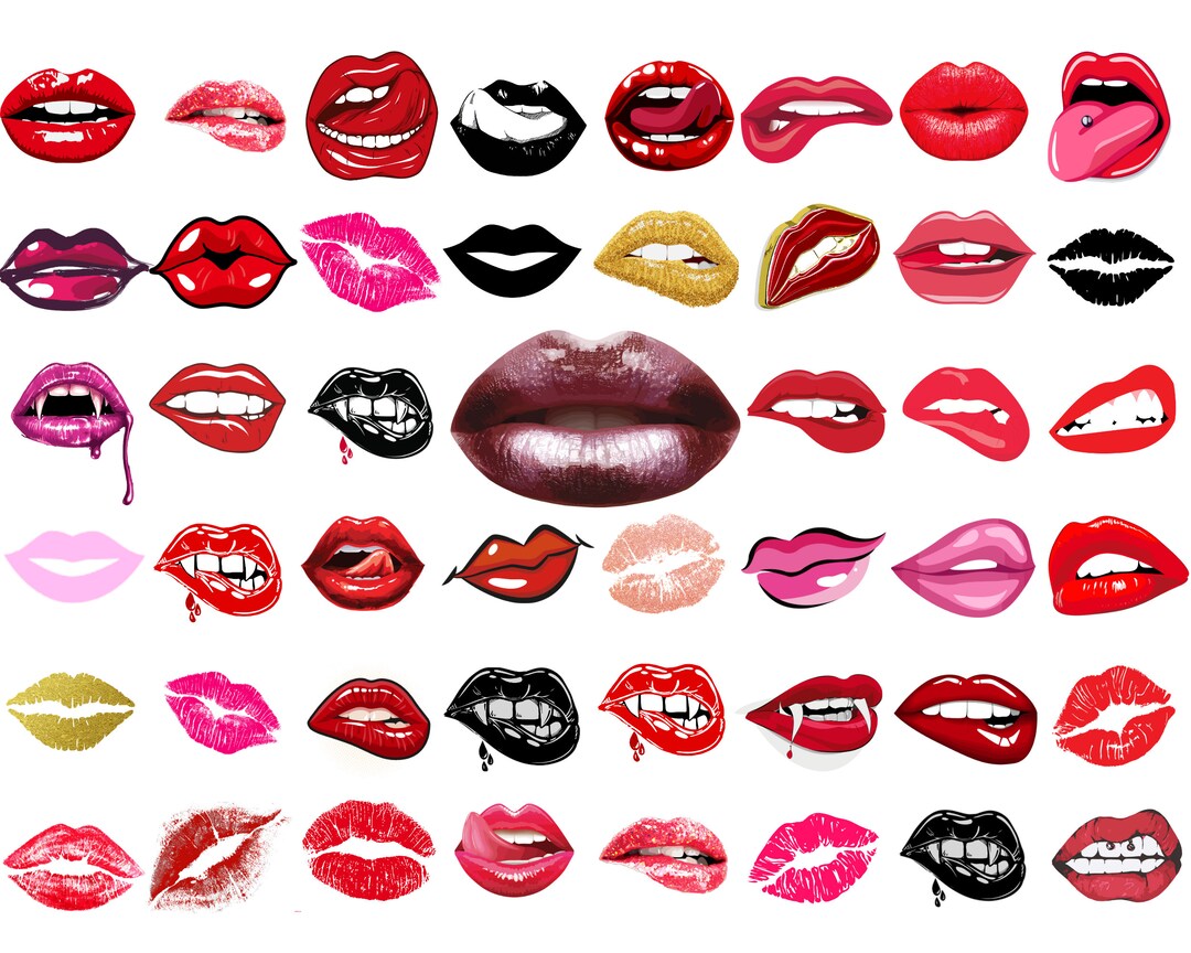 Lips SVG Bundle, Lips Png Files for Cricut, Lipstick Svg Files, Kiss ...