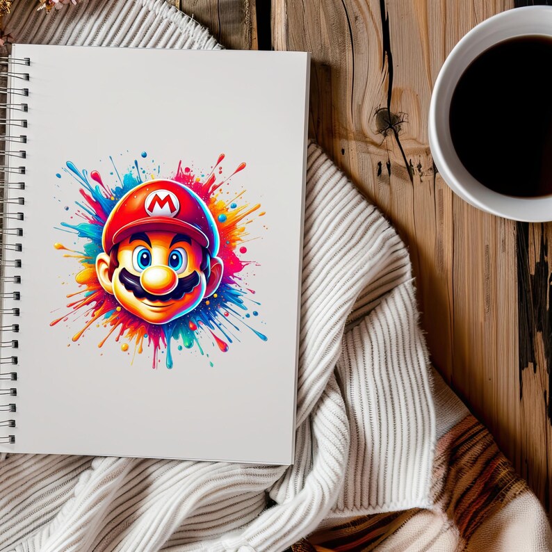 Mario Clipart Bundle, Super Mario Splash Png, Mario Clipart, Videogame ...