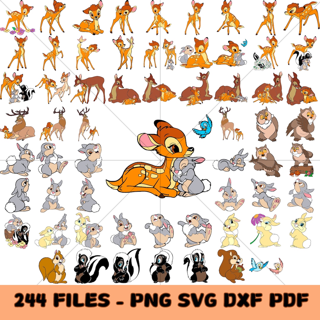 240+ Bambi Mega Bundle, Bambi Svg, Bambi Clipart, Bambi Deer Png ...
