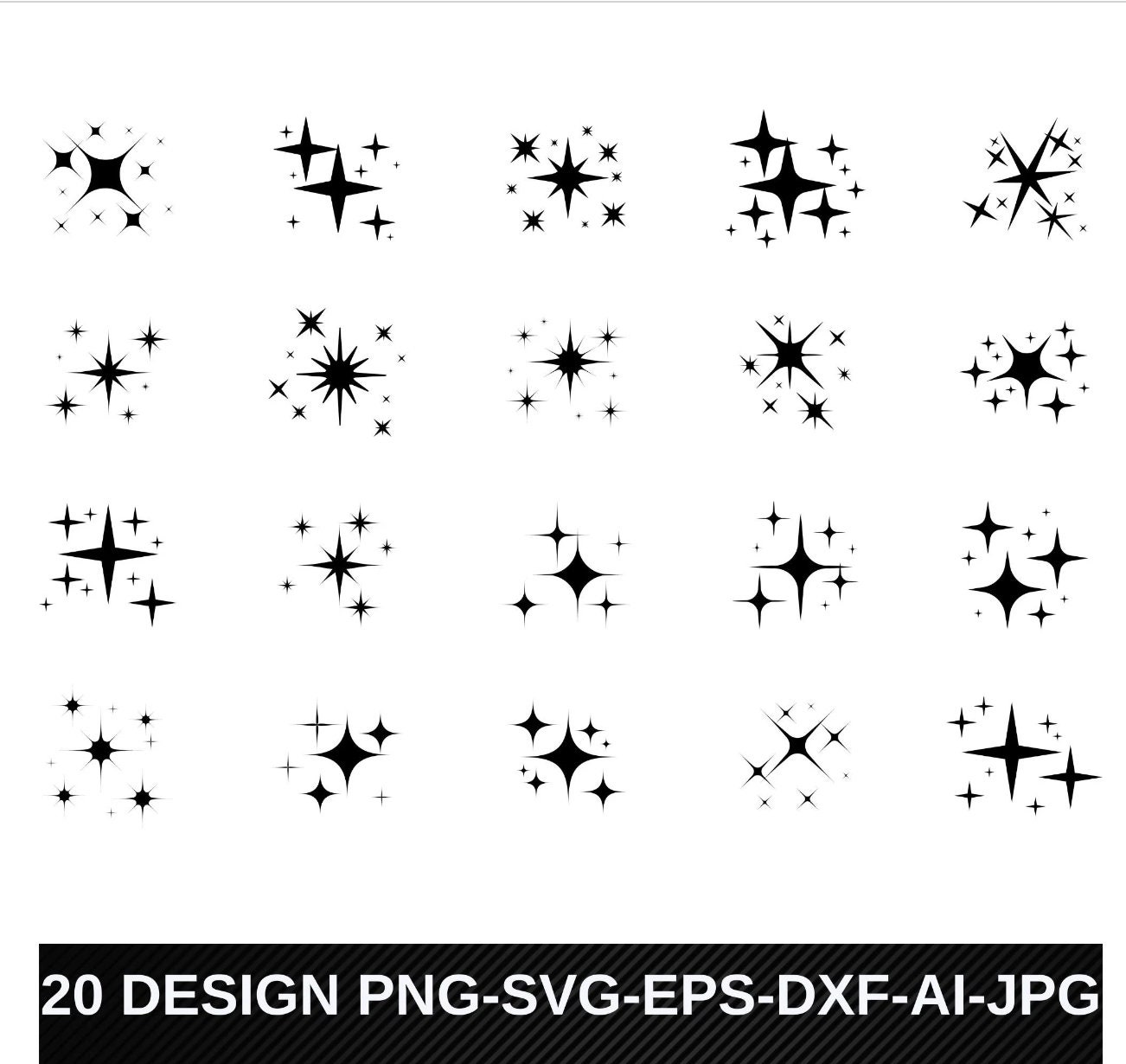 Sparkle SVG Bundle, Sparkle PNG Bundle, Sparkle Clipart, Sparkle Star ...
