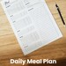 Daily Meal Plan Printable, Goal Setting, Progress Tracker, Habit ...