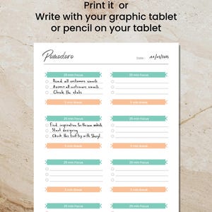 Pomodoro Planner Printable, to Do List, Progress Tracker, Task Manager ...