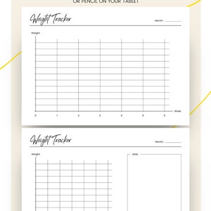 Weight Tracker Printable, Goal Setting, Progress Tracker, Habit Forming ...