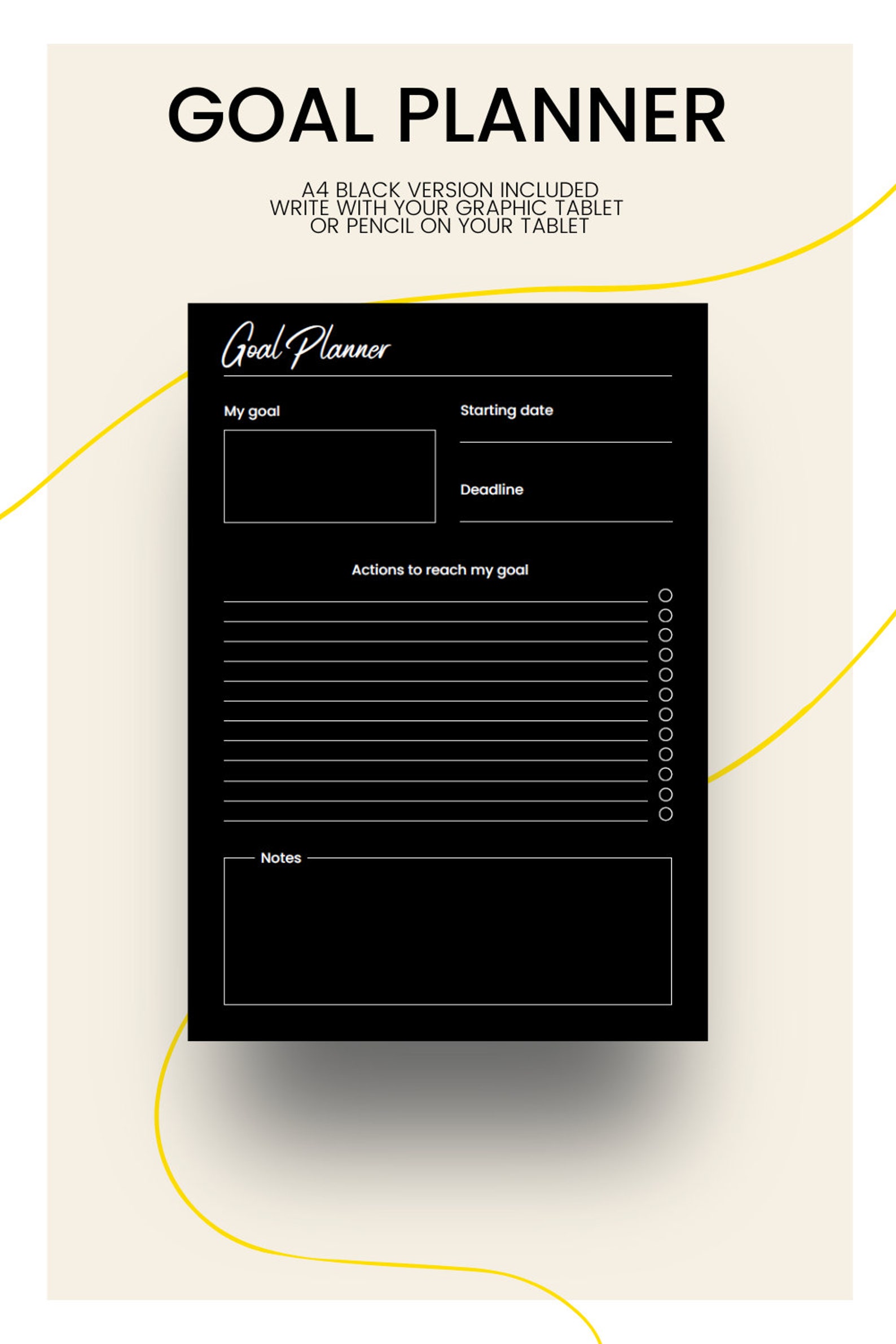 Goal Plan Printable, Goal Setting, Progress Tracker, Habit Forming, A4 ...