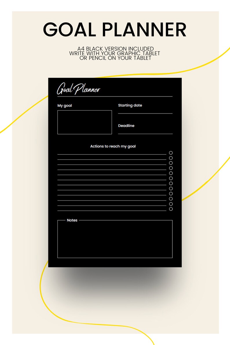Goal Plan Printable, Goal Setting, Progress Tracker, Habit Forming, A4 ...