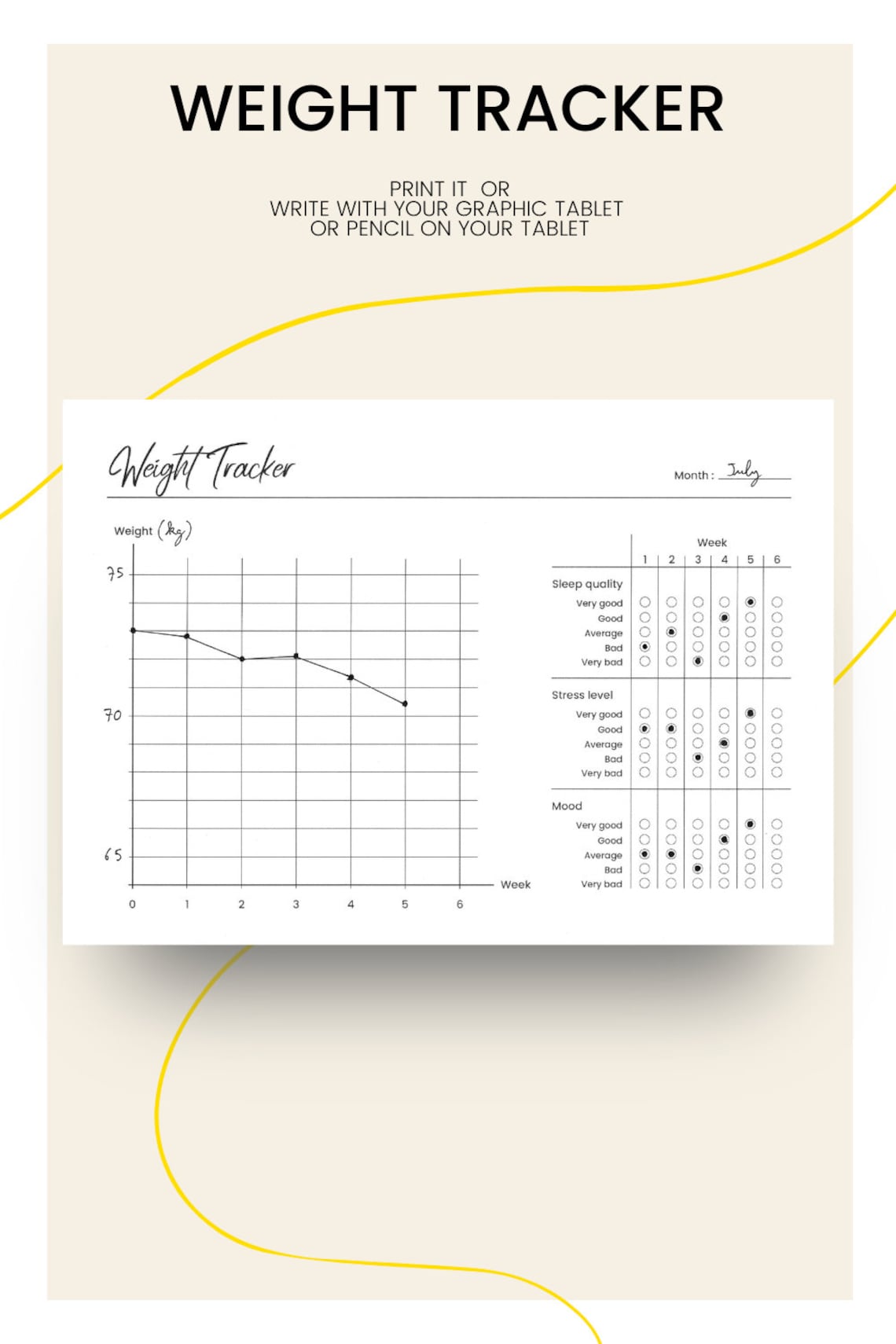 Weight Tracker Printable, Goal Setting, Progress Tracker, Habit Forming ...