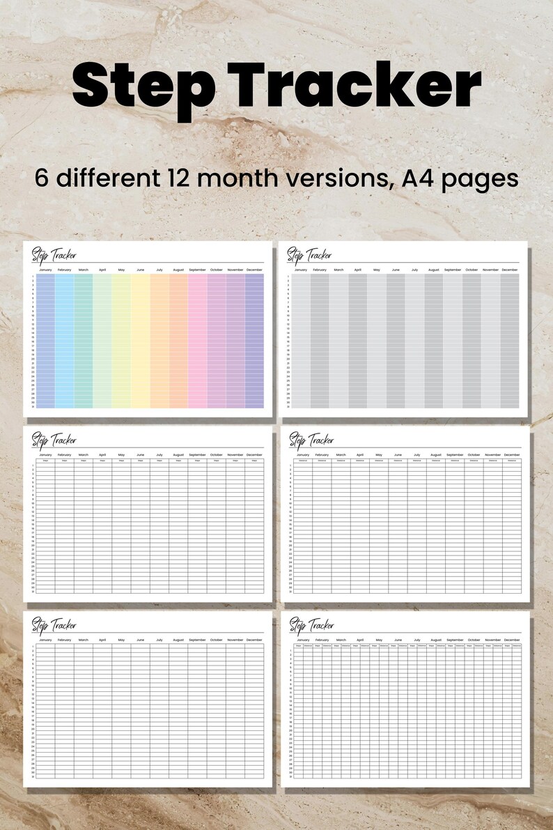 Step Tracker Printable, Goal Setting, Progress Tracker, Habit Forming ...