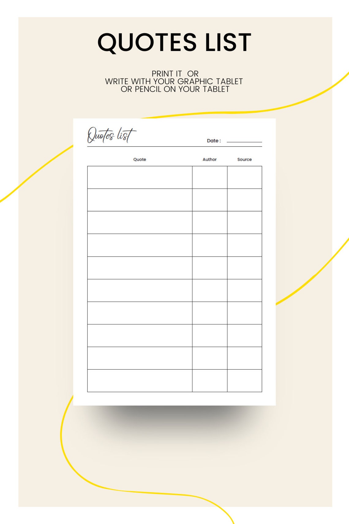 Quotes List Printable, Sentence Reminder, Mindset Builder, Habit ...