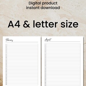 Timeless Calendar Printable, Agenda, Appointment Setting, Schedule ...