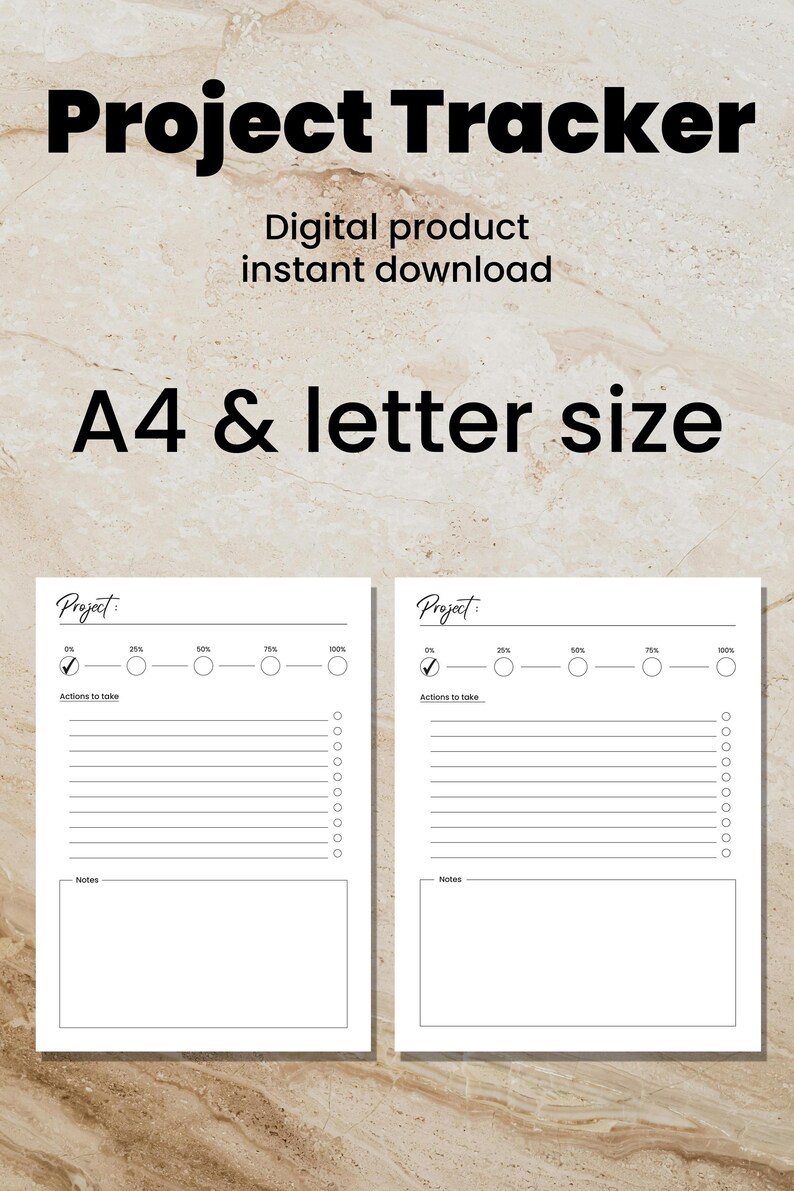 Project Tracker Printable, Goal Setting, Progress Tracker, Habit ...