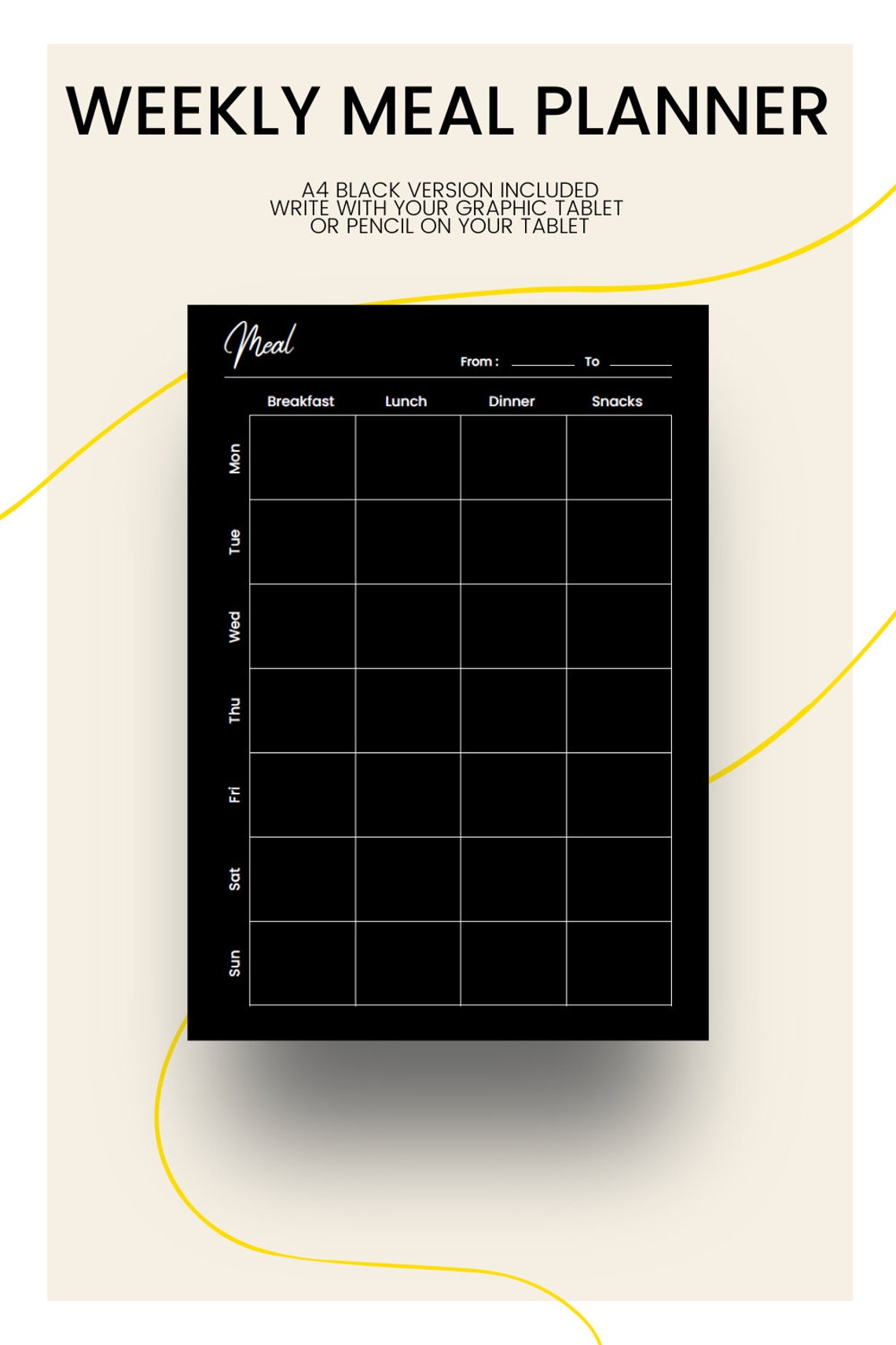 Weekly Meal Plan Printable Template, Goal Setting, Progress Tracker ...