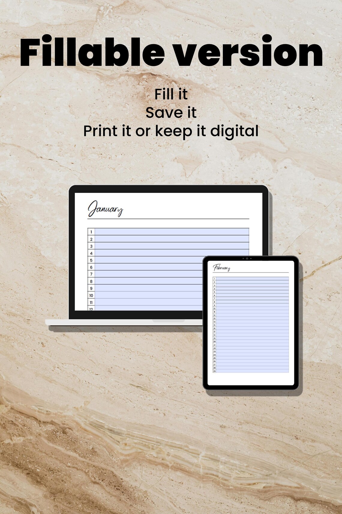 Timeless Calendar Printable, Agenda, Appointment Setting, Schedule ...