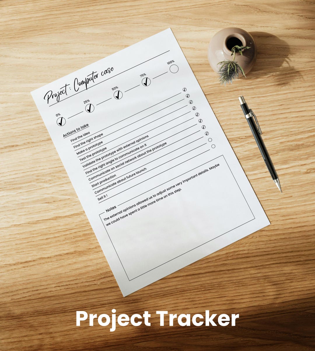 Project Tracker Printable, Goal Setting, Progress Tracker, Habit ...