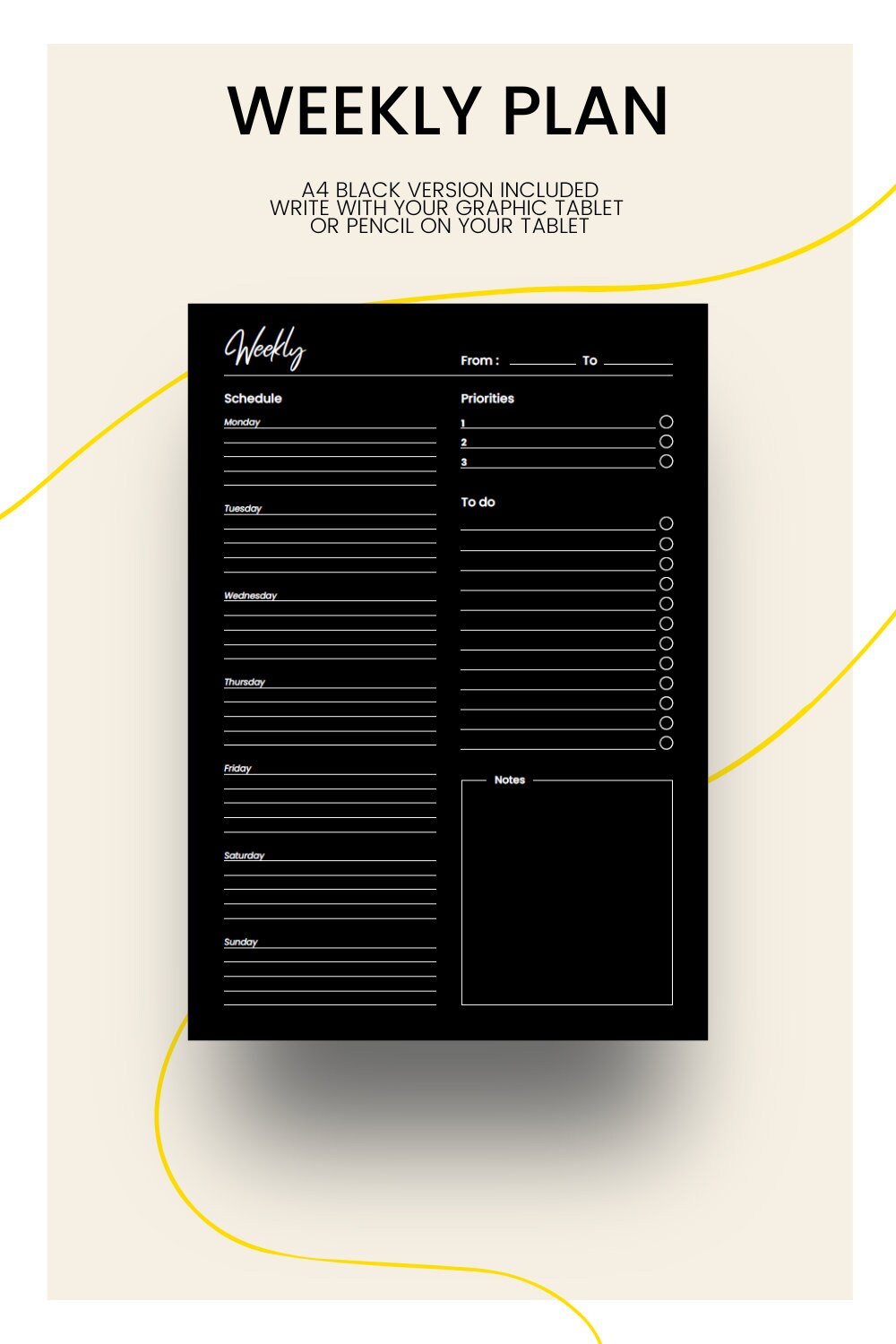 Weekly Plan Printable Template, Goal Setting, Progress Tracker, Habit ...