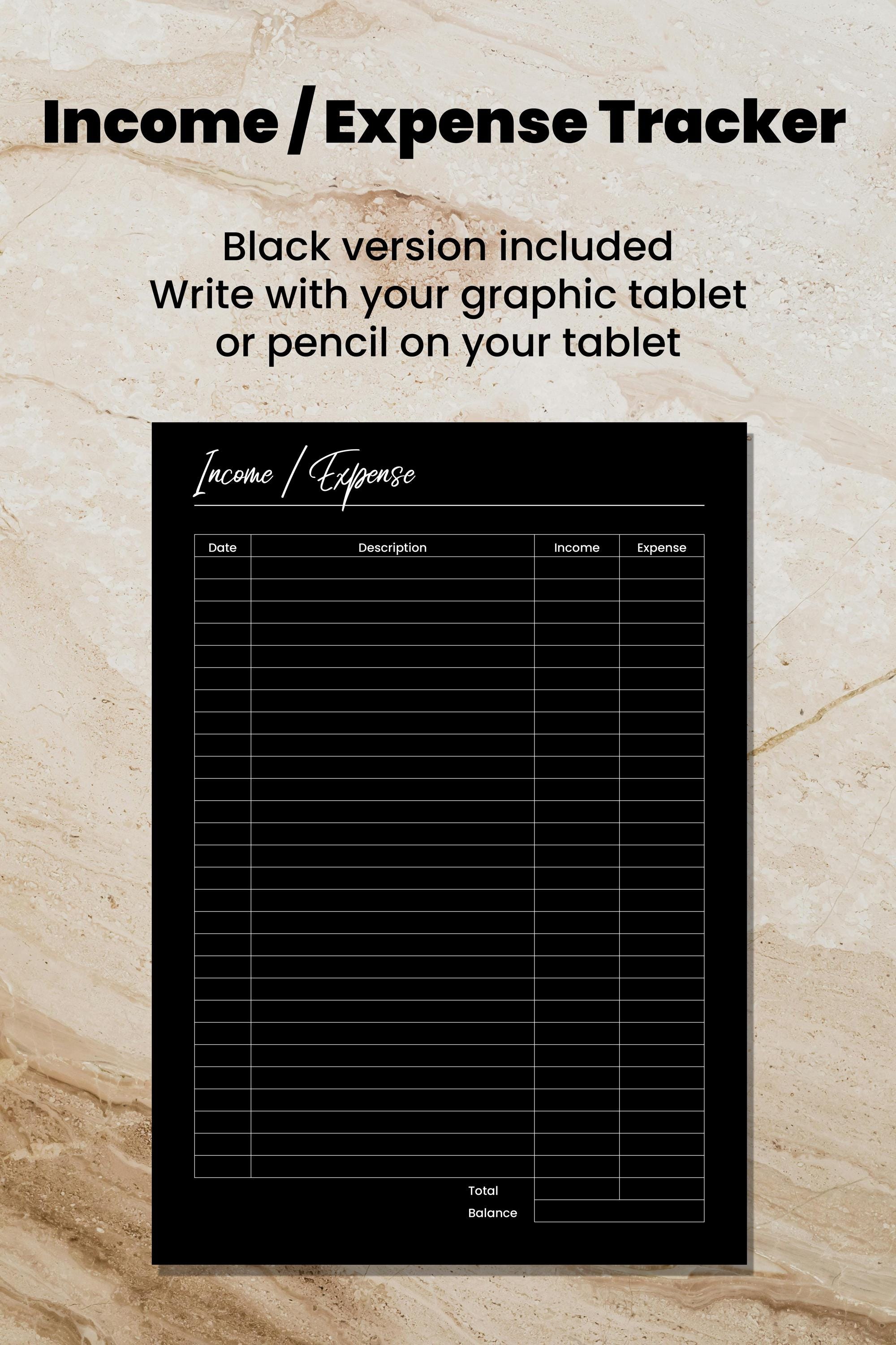 Income Expense Tracker Printable, Money Tracker, Budget Planner ...