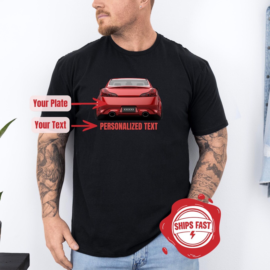 G37 Tee, Personalized Infiniti G37 Car Tee, Custom Text G37 Coupe Shirt ...