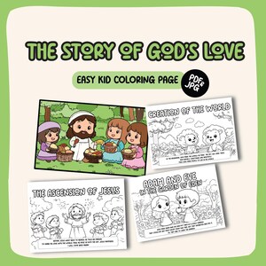 10 Pages the Story of God's Love Coloring Pages | Christian Coloring ...