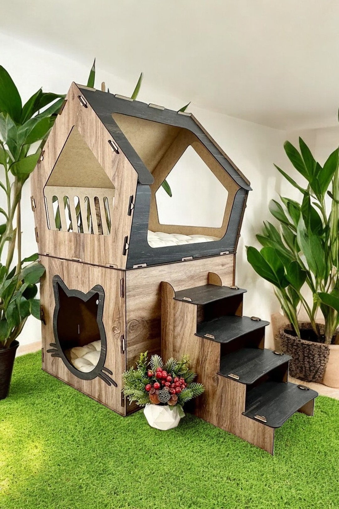Modern Cat House, Cat Furniture, Extra Large Cat House, Modern Cat ...
