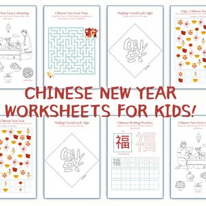 Chinese New Year Worksheets for Kids | Printable Activity Pack ...
