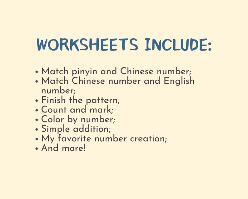 Chinese Numbers 1–10 Kids Worksheets | Printable Learning Pack | Pinyin ...