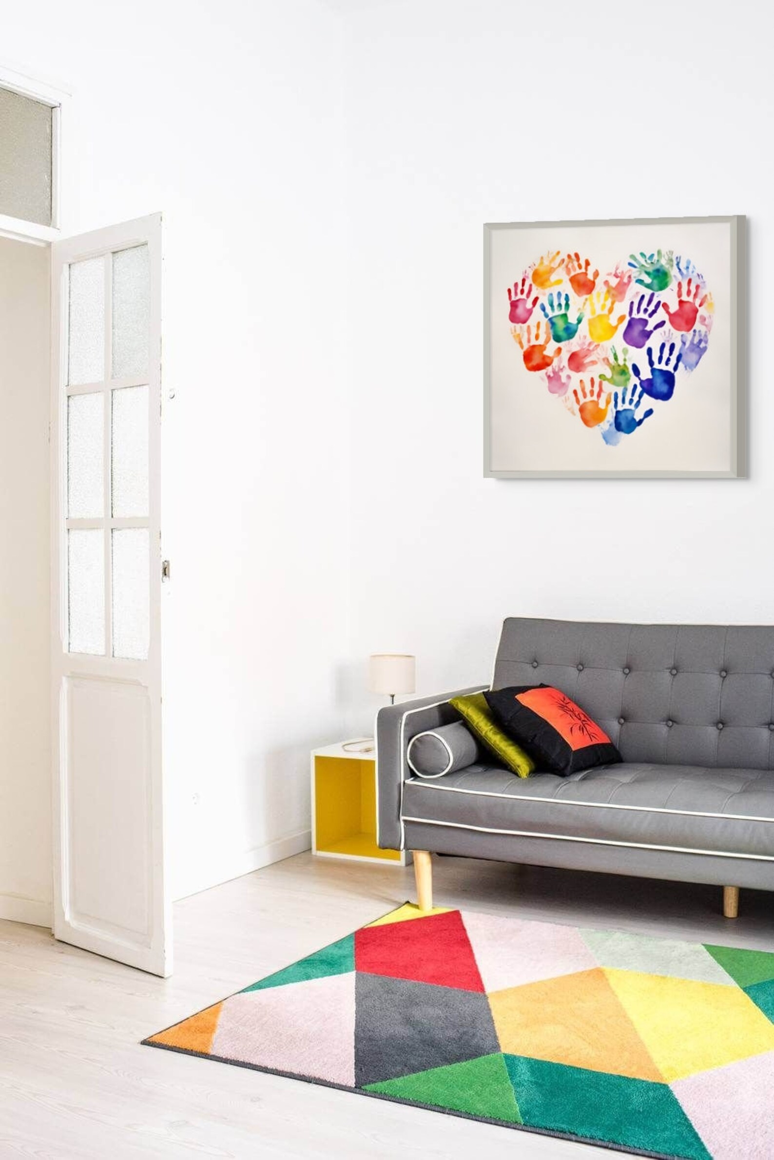 Rainbow Handprint Heart LGBT LGBTQ Pride Diversity Inclusion Colorful ...