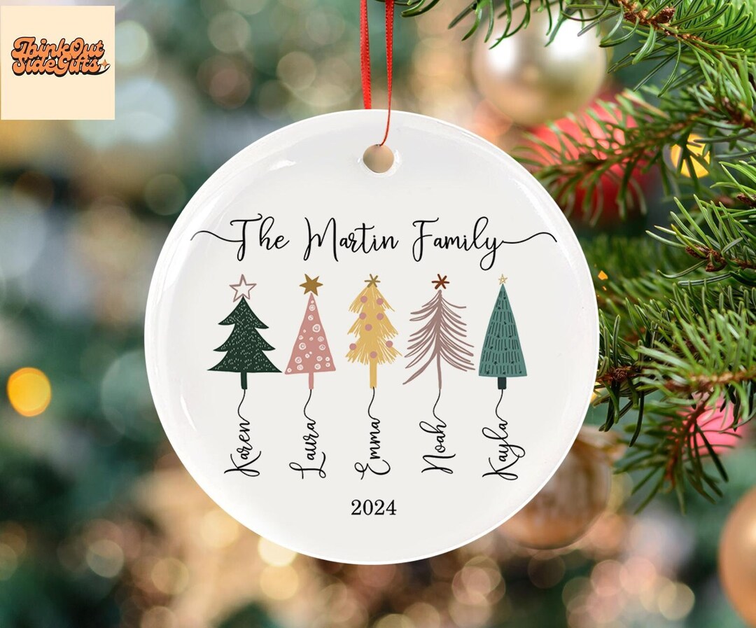 Personalized Family Ornament, Family Tree Ornament, Family Christmas ...