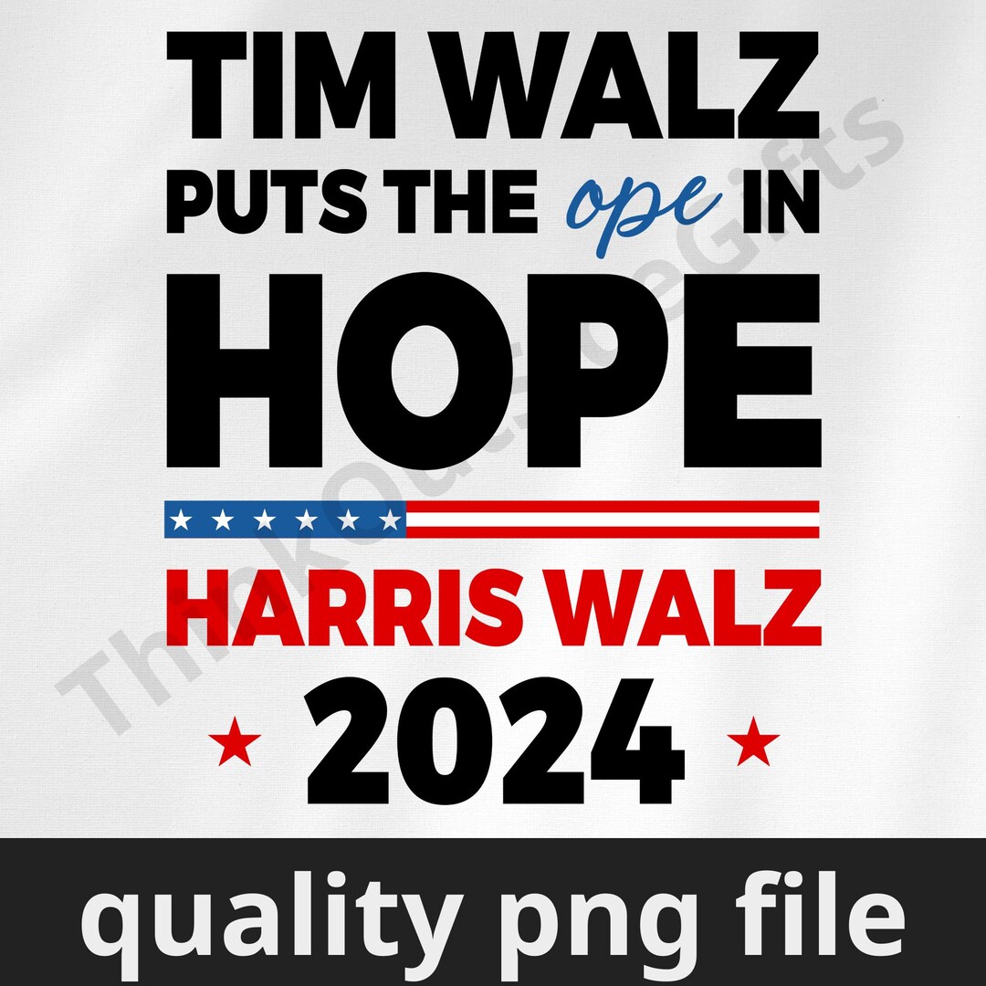 Tim Walz for Vice President Digital Download, PNG Transparent ...