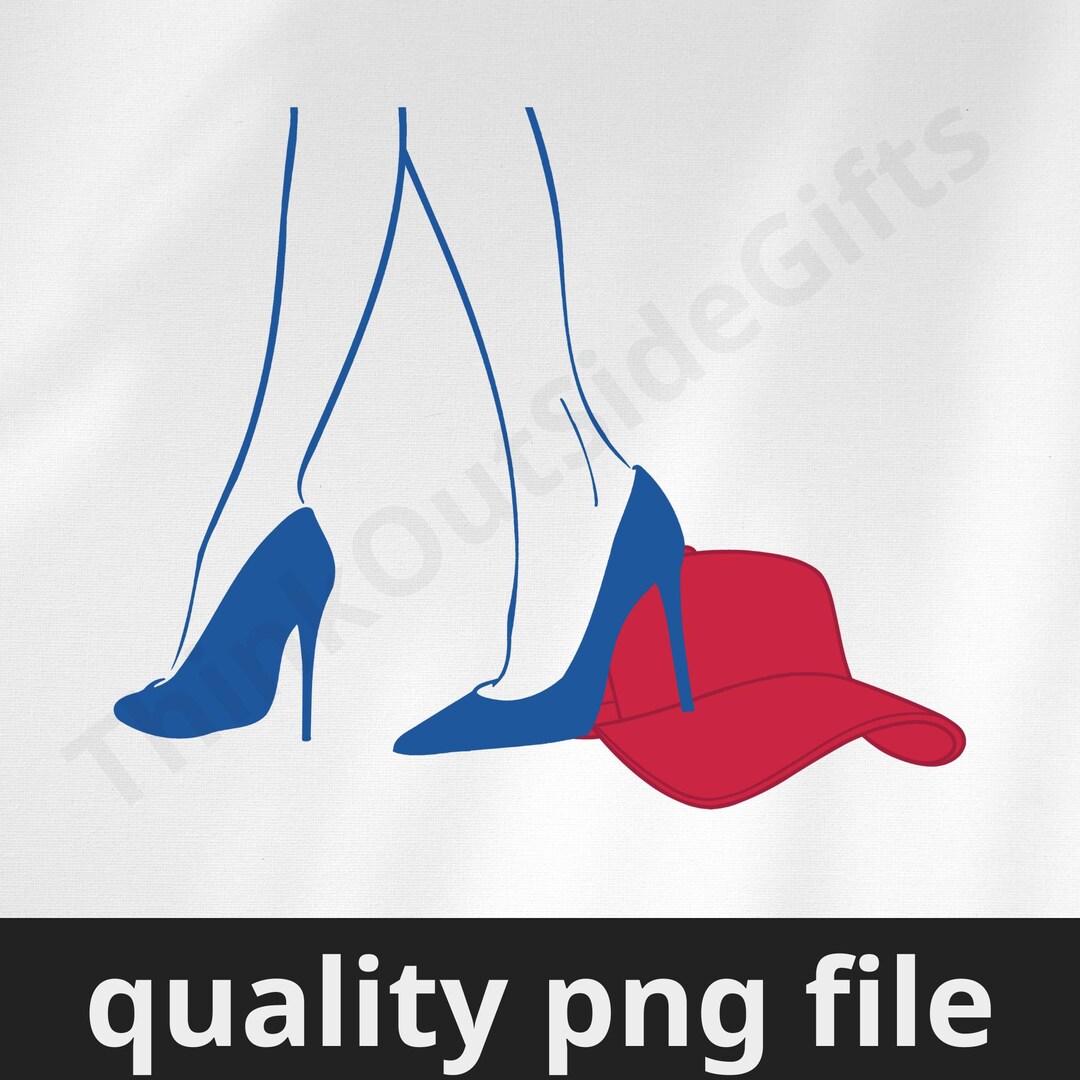 High Heel Step on Red Hat Png, Kamala Harris Png, High Heels Hat Madam ...