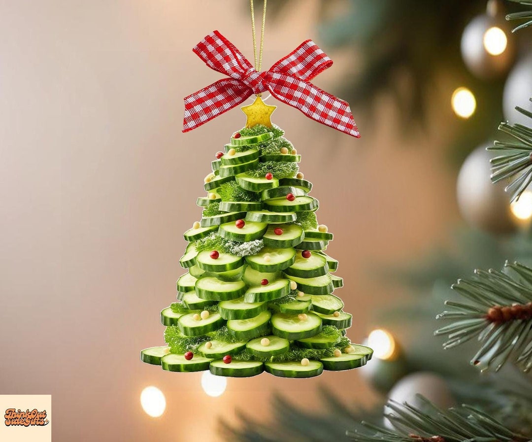 Pickles Ornament, Funny 2D Flat Cucumber Ornament, Pickle Christmas ...