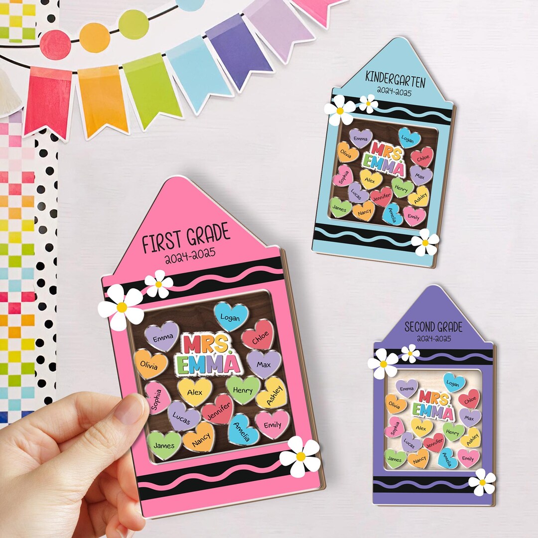 Personalized Teacher Magnet, Teacher Appreciation Gifts, Crayon Teacher ...