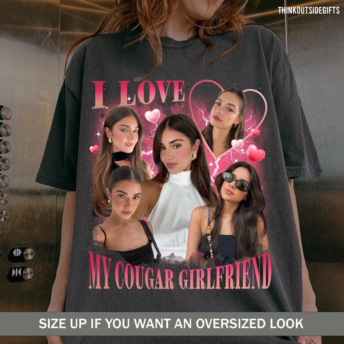 I Love My Cougar Girlfriend Shirt, Custom Bootleg Shirt, Valentine ...
