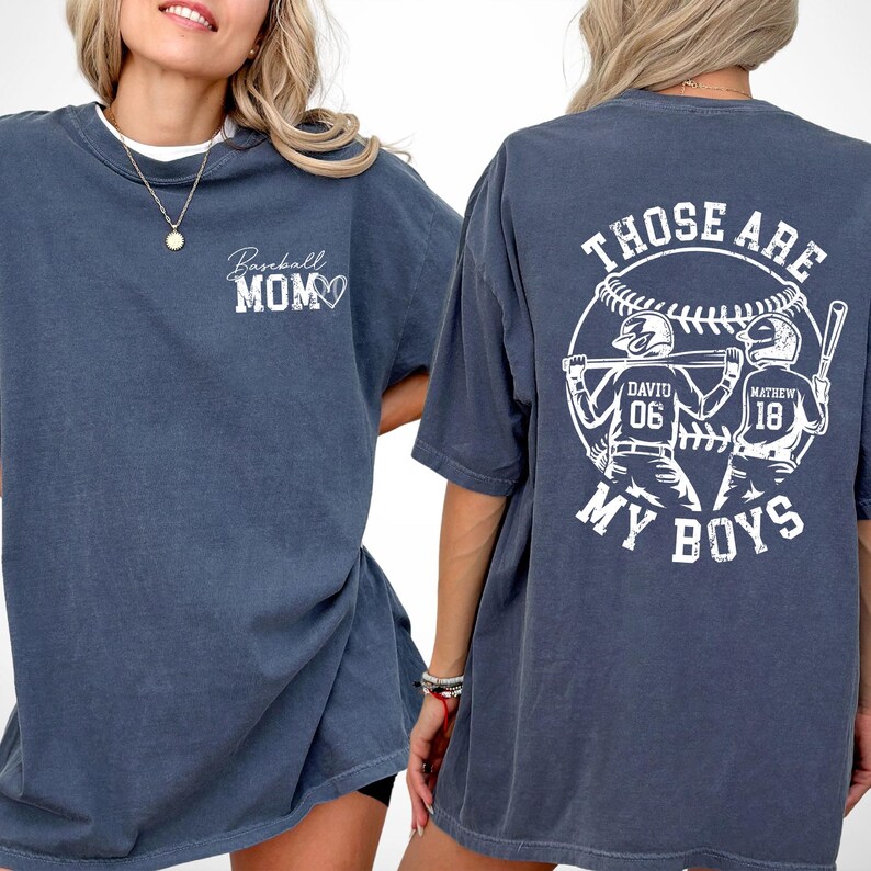 Personalized 2-player Baseball Mom Shirt, Those Are My Boy Sweatshirt ...