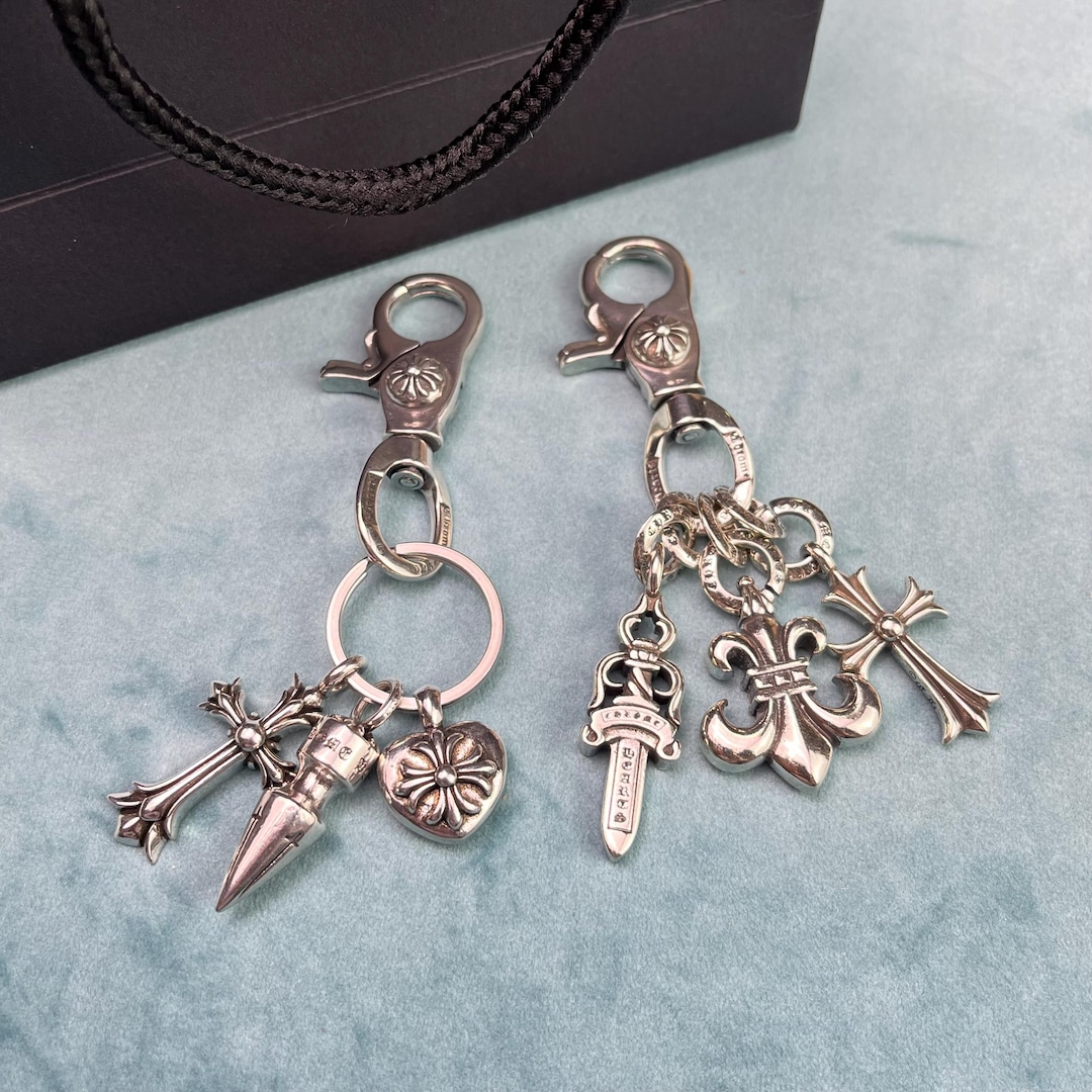 Chrome Hearts Keychain Gothic Punk Cross,car Keychain,punk Keychain ...