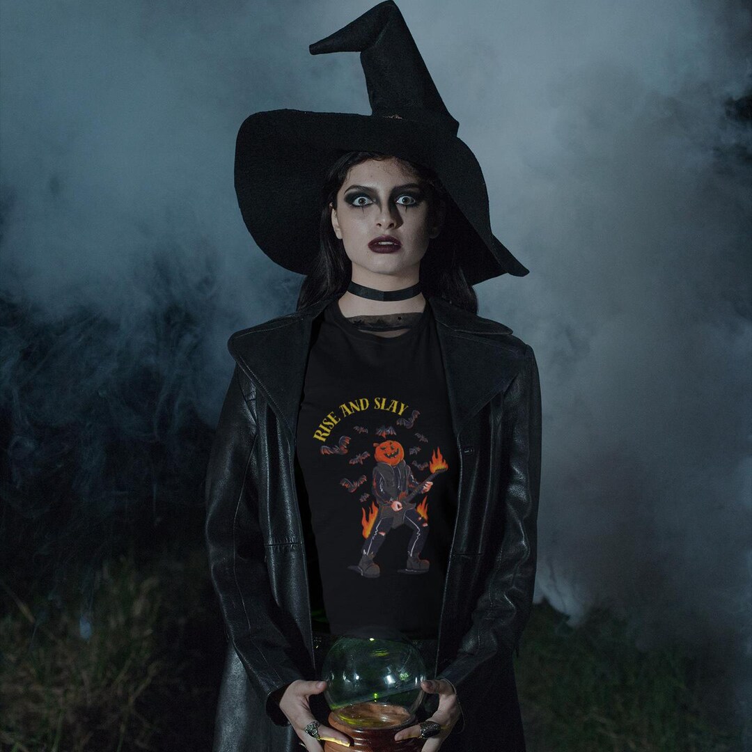 Rise and Slay Halloween Rockstar Pumpkin - Etsy