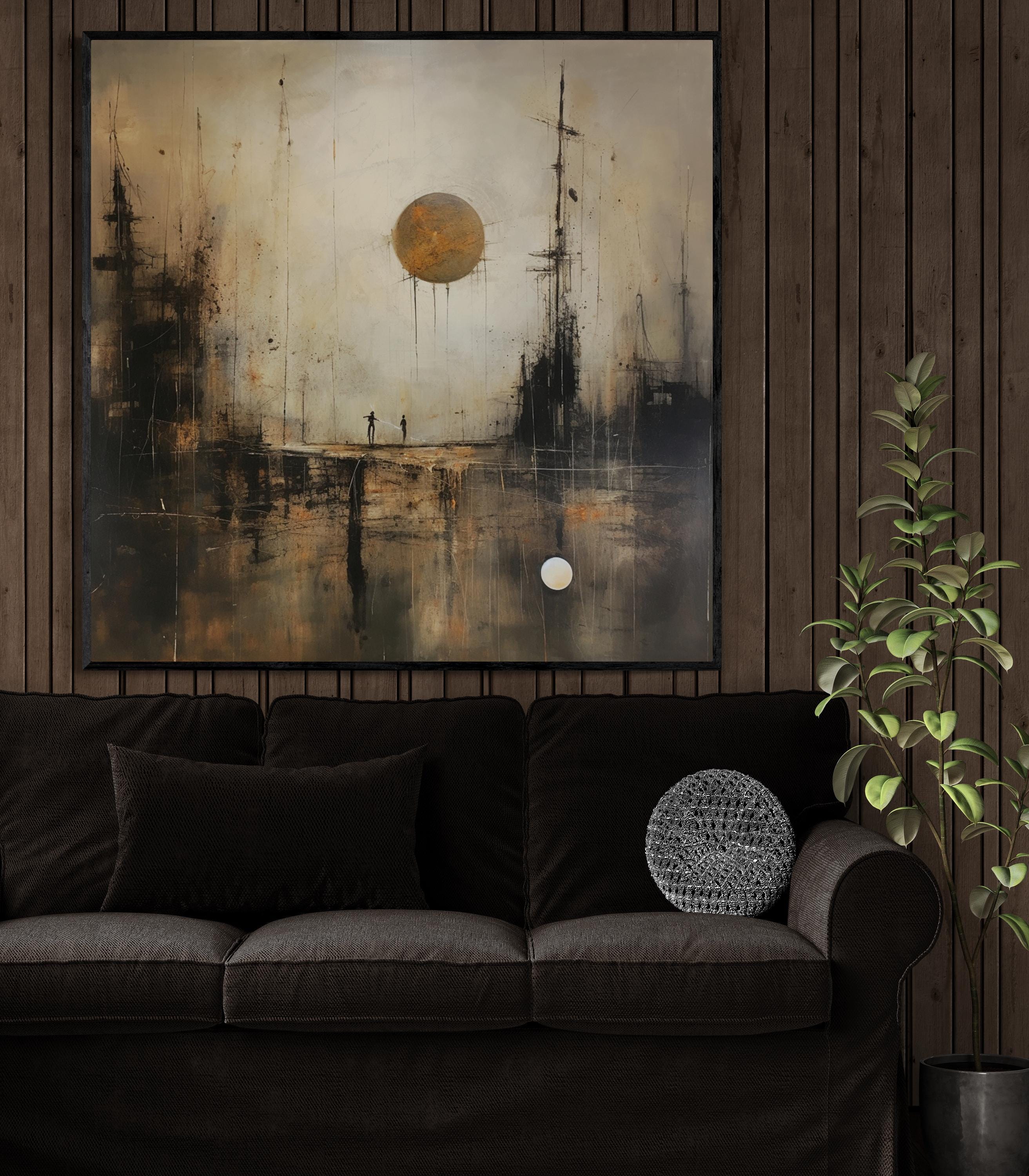 Abstract Connection | Modern Digital Art Print | Minimalist Landscape ...