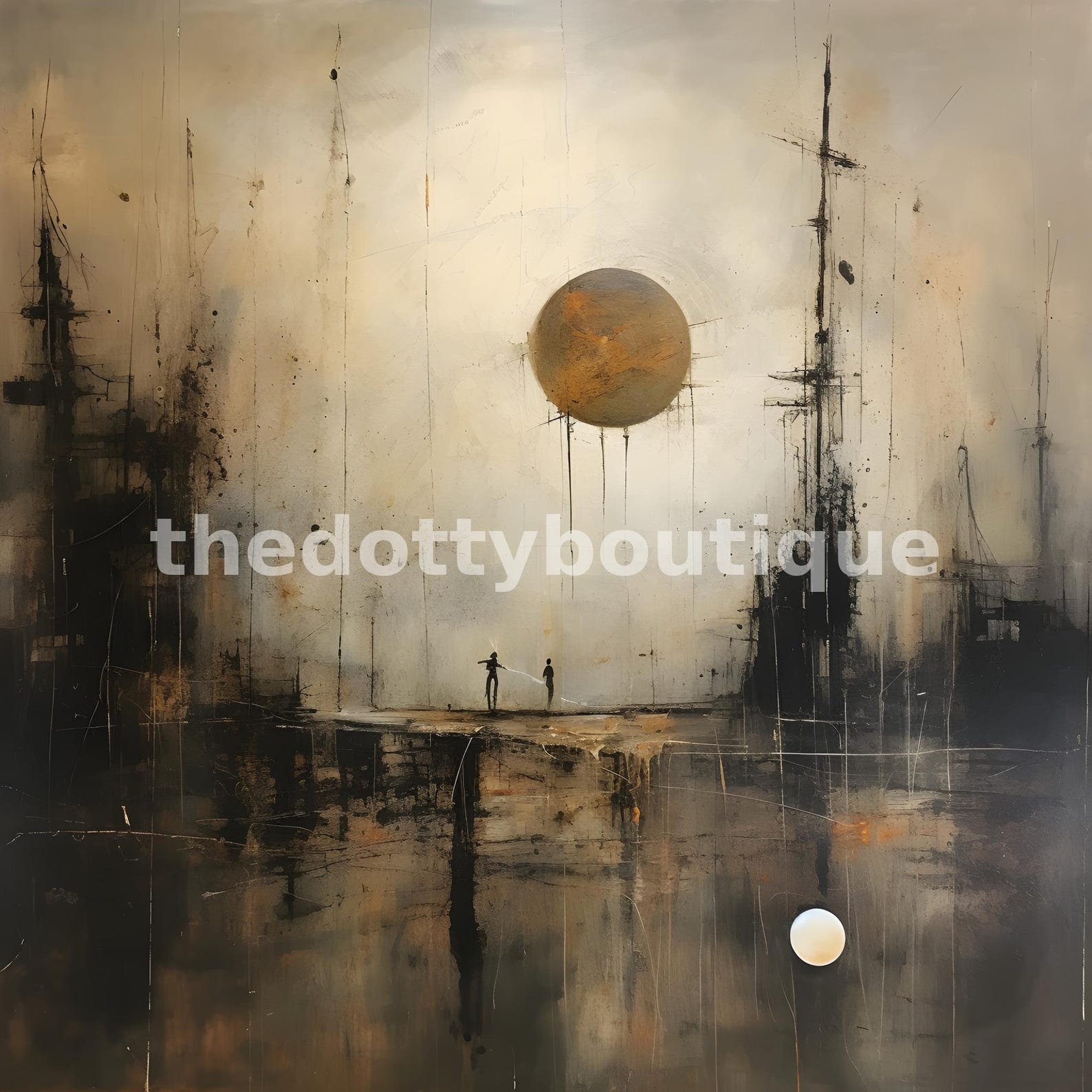 Abstract Connection | Modern Digital Art Print | Minimalist Landscape ...