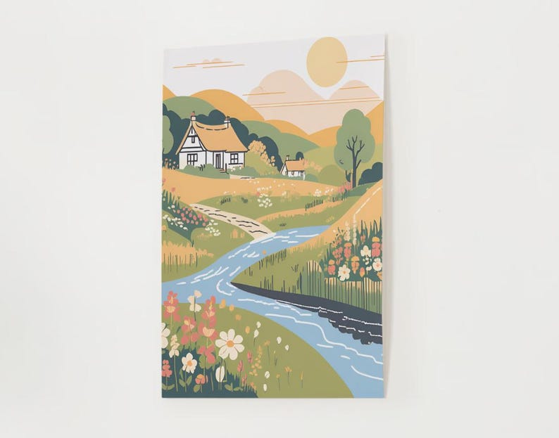 Charming Cottagecore Art Print for Cozy Spaces - Etsy