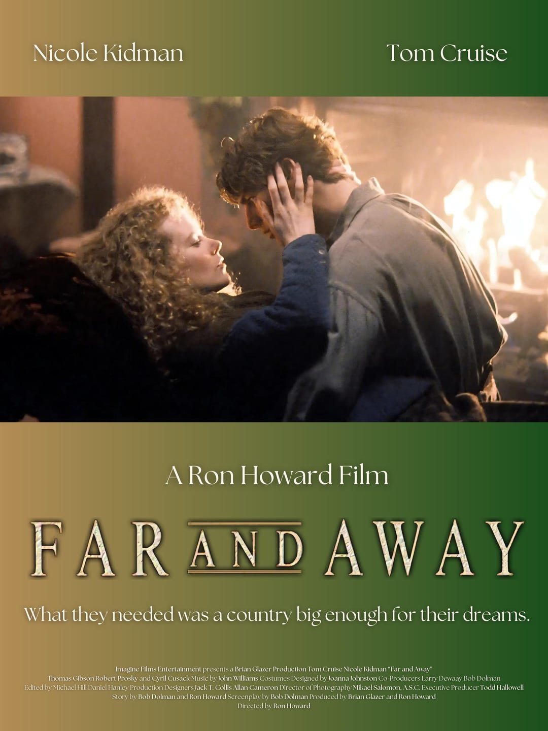 Fan-made Style Far and Away Movie Poster | Tom Cruise Nicole Kidman Fan ...
