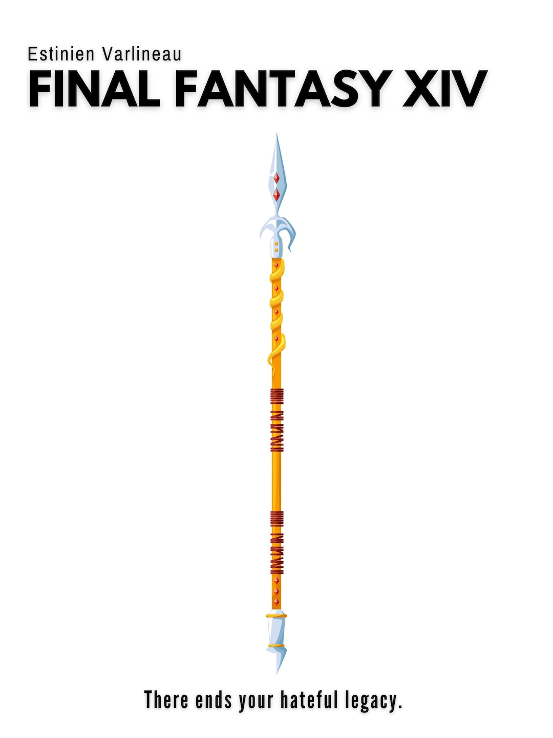 Estinien Fan Art Poster | Final Fantasy XIV Minimalist Artwork - Etsy