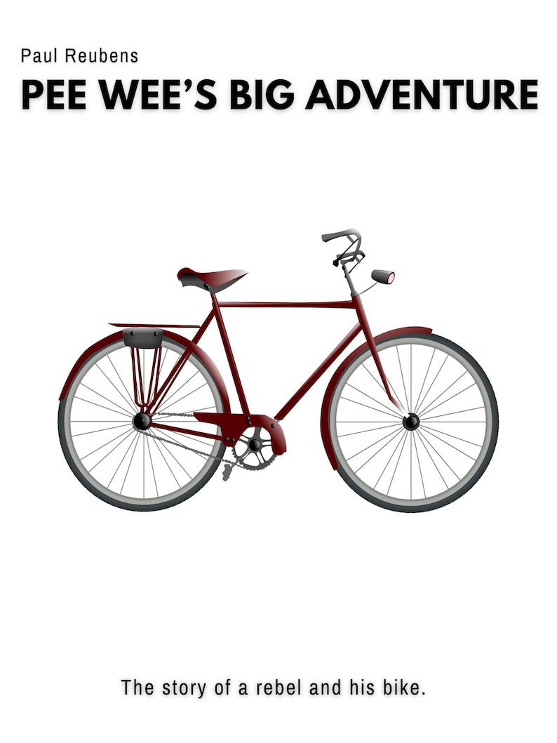 Unique Minimalist Wall Art of Pee Wee's Big Adventure | Tim Burton Film ...