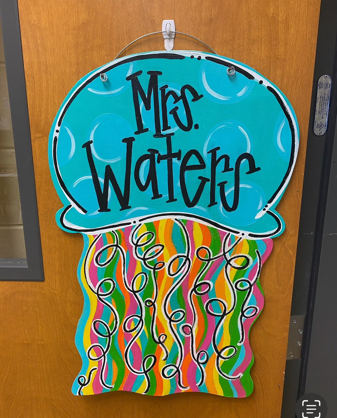 Teacher Door Hanger Classroom Sign Ocean Jellyfish Sea Theme - Etsy