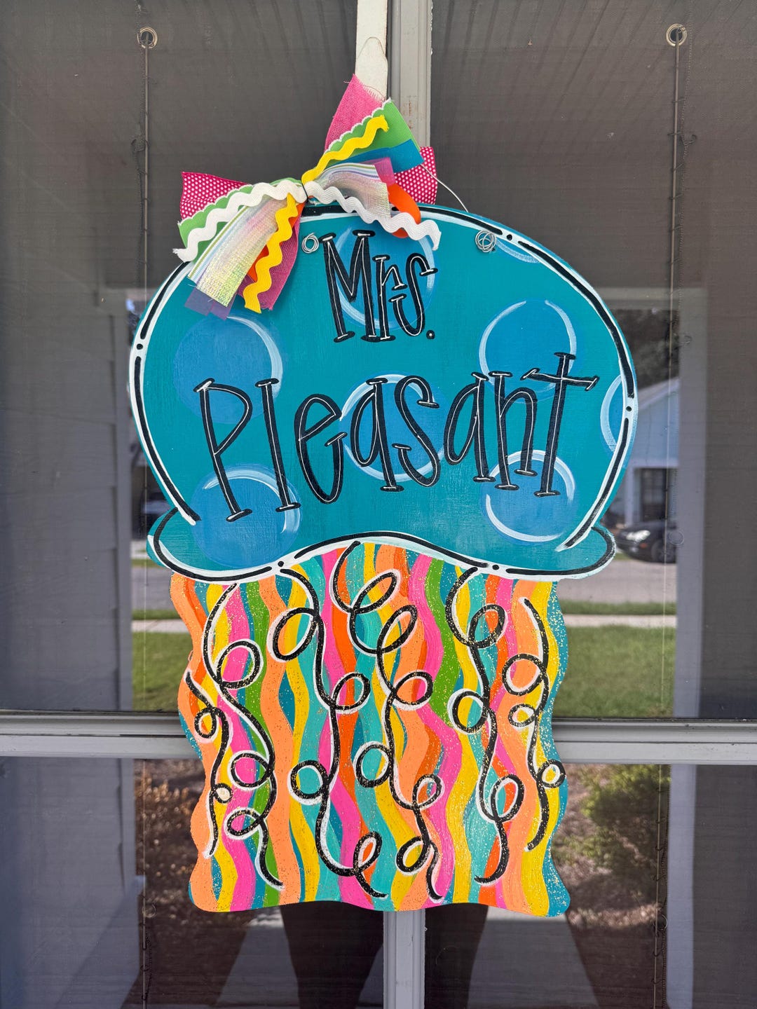 Teacher Door Hanger Classroom Sign Ocean Jellyfish Sea Theme - Etsy