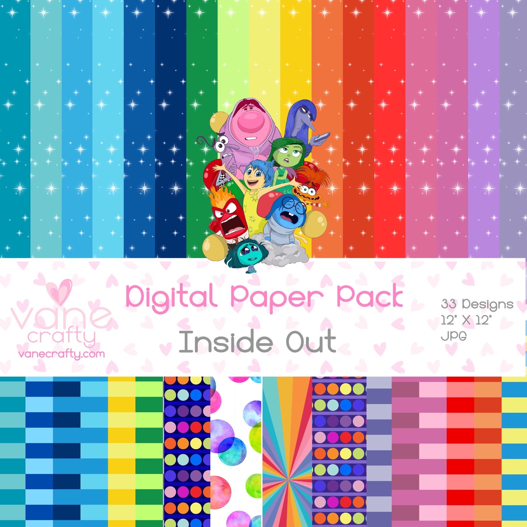 Inside Out 2 PNG, Inside Out Bundle, Inside Out DIGITAL PAPER, Anger ...